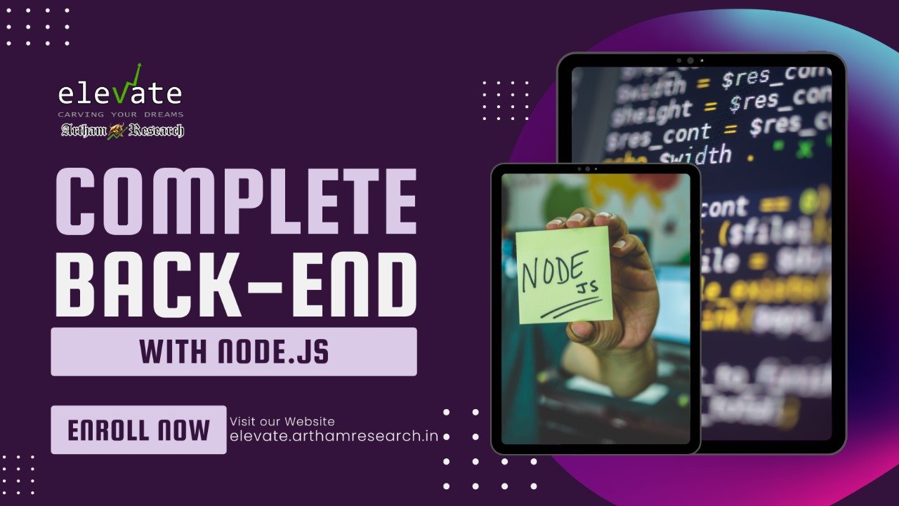 Complete Back-end using Node.js - Elevate by Artham Research